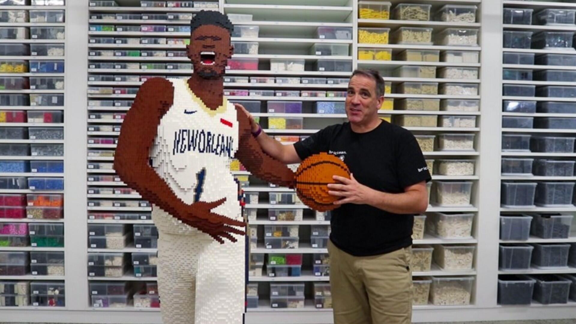 NBA 2K21 - Lifesize Zion WIlliamson LEGO Brick Statue Unveiled By The ...