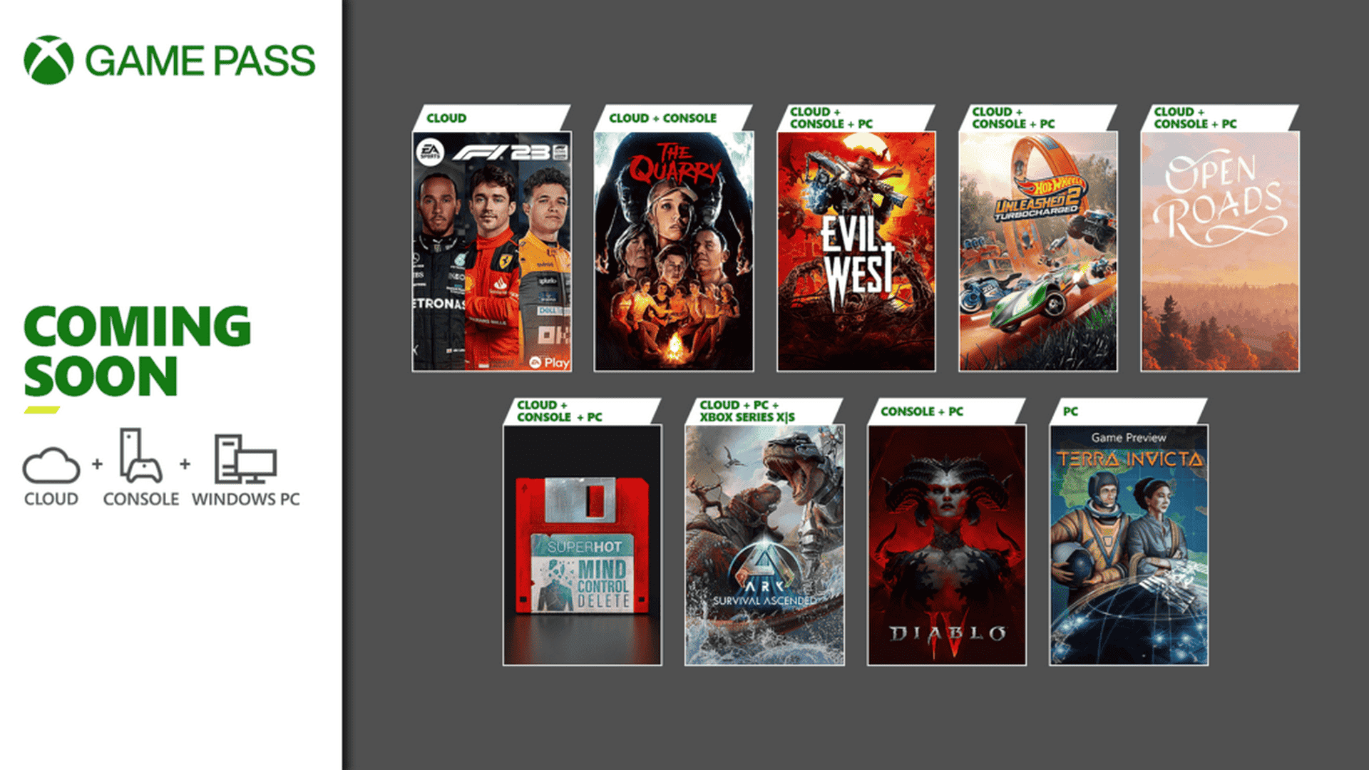 Coming To Xbox Game Pass - Diablo IV, The Quarry, Ark: Survival ...