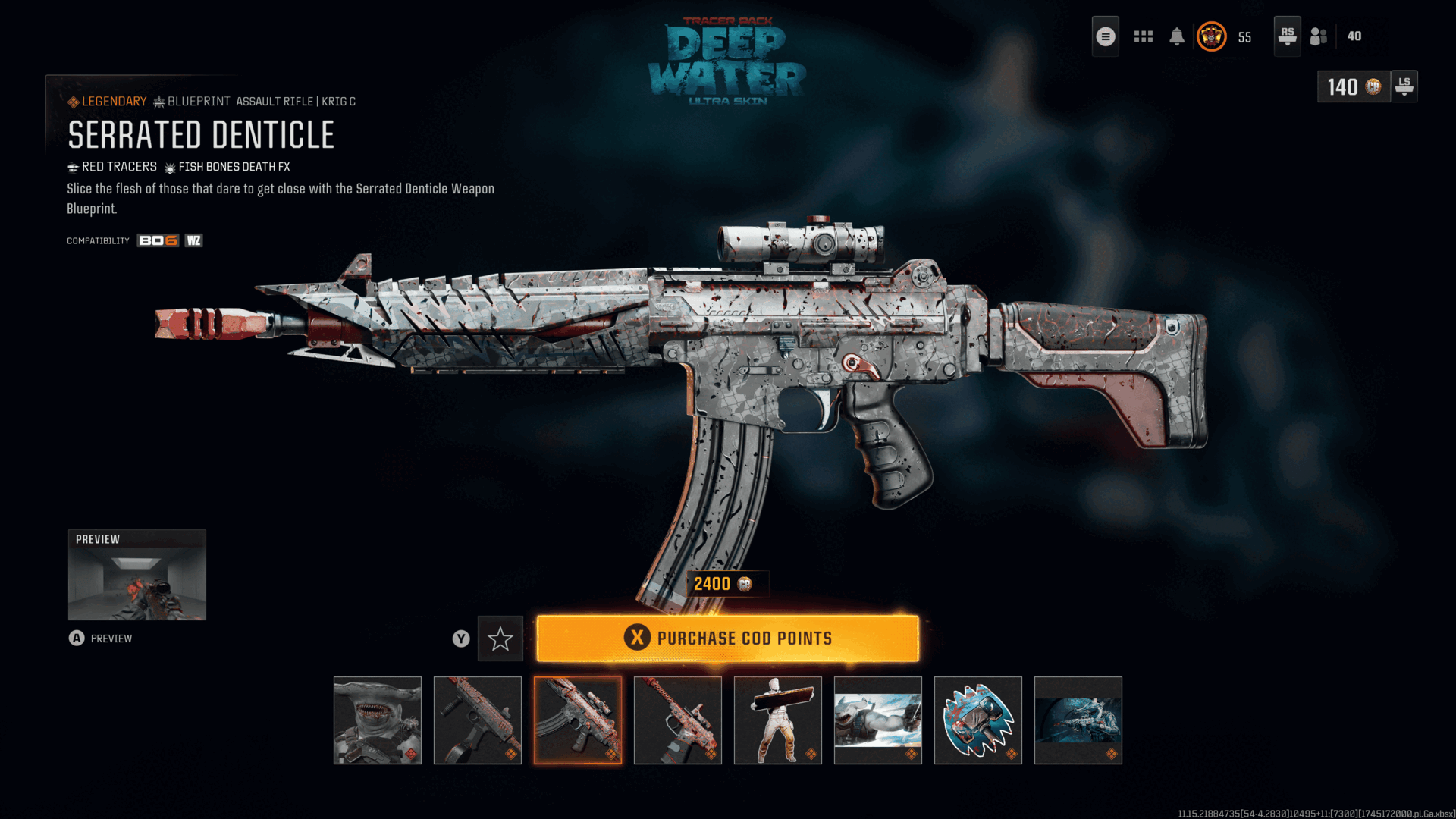 Call of Duty: Black Ops 6 - Tracer Pack: Deep Water Ultra Skin (Xbox ...